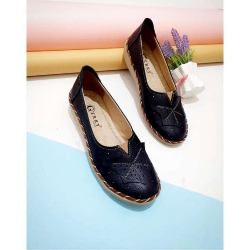 Jual Sepatu Wanita Slip On Kikr Kulit Asli Sapi 100% Original Garut ...