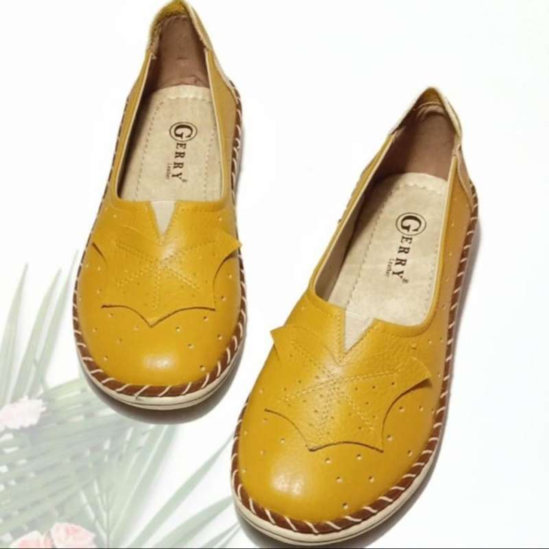 Jual Sepatu Wanita Slip On Kikr Kulit Asli Sapi 100% Original Garut ...