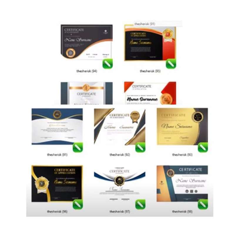Jual Template Sertifikat Piagam Penghargaan 500 Desain Premium Di ...