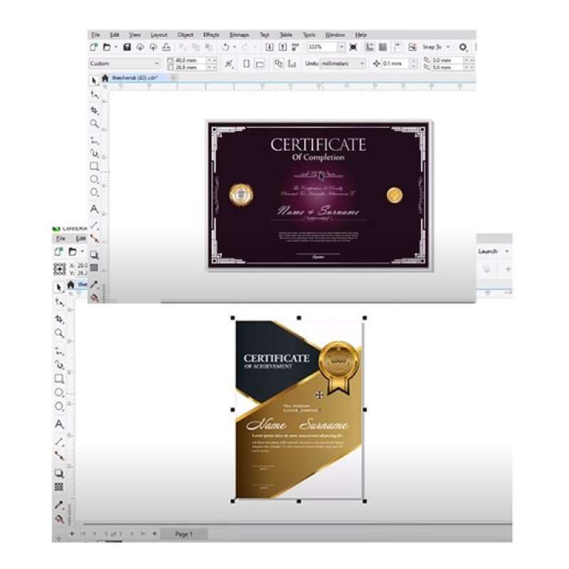 Jual Template Sertifikat Piagam Penghargaan 500 Desain Premium Di ...