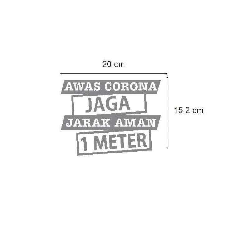 Jual Stiker Awas Corona Jaga Jarak Minimal 1 M Lucu Humor Truk Mobil ...