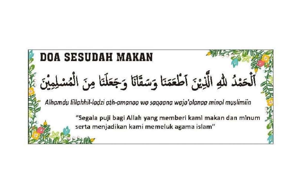 Jual Stiker Dinding Doa Sesudah Makan Dapur Muslim Lafadz Islam Dzikir ...