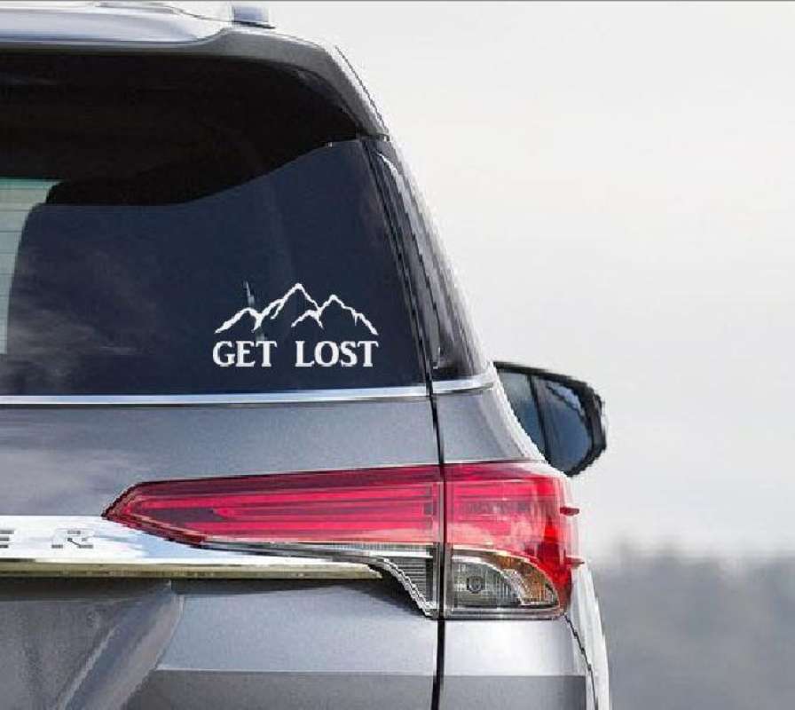 Jual Stiker Get Lost Sticker Mobil Kaca Outdoor Cutting Sticker ...