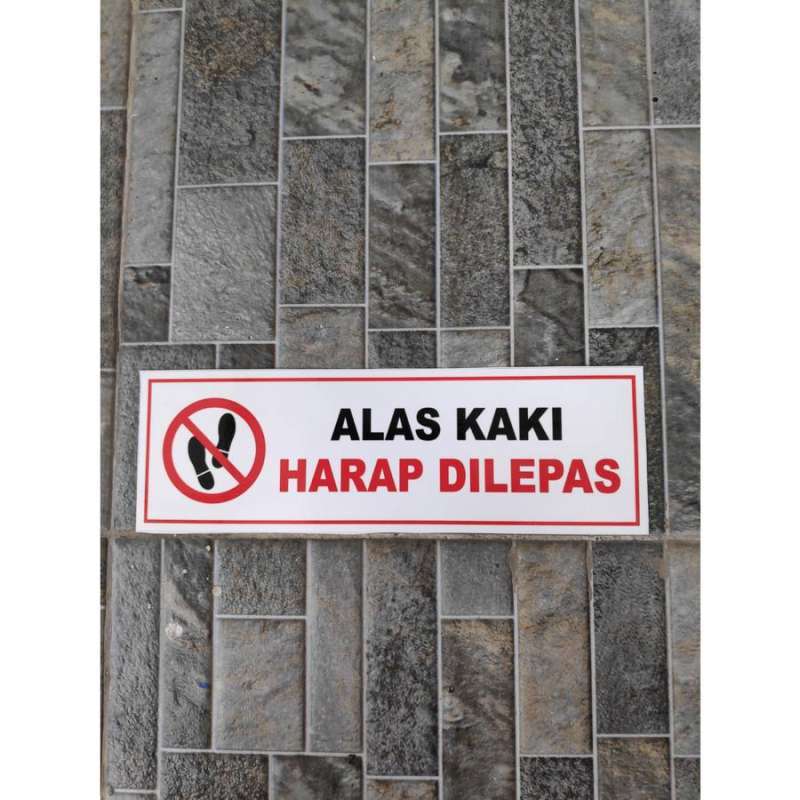 Jual Stiker Vinyl Alas Kaki Harap Dilepas Himbauan Office Masjid ...