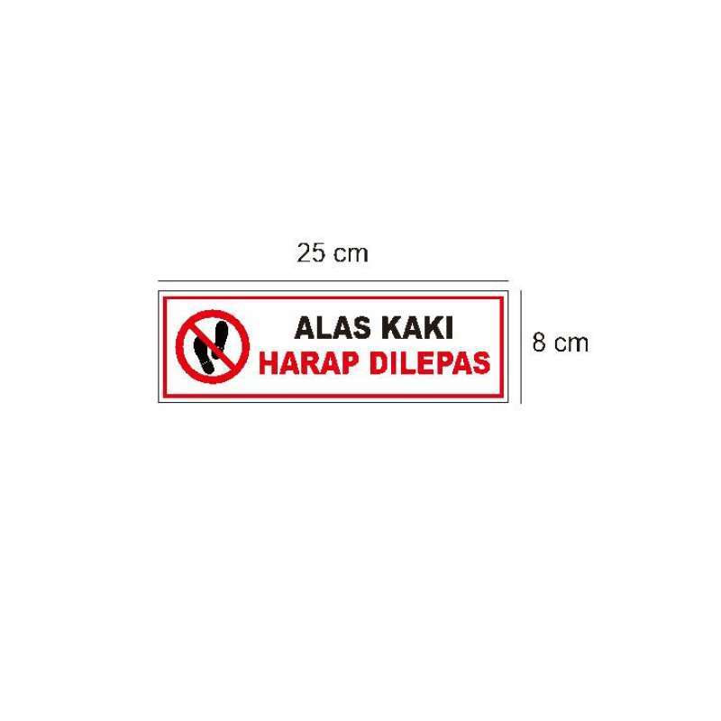 Jual Stiker Vinyl Alas Kaki Harap Dilepas Himbauan Office Masjid ...