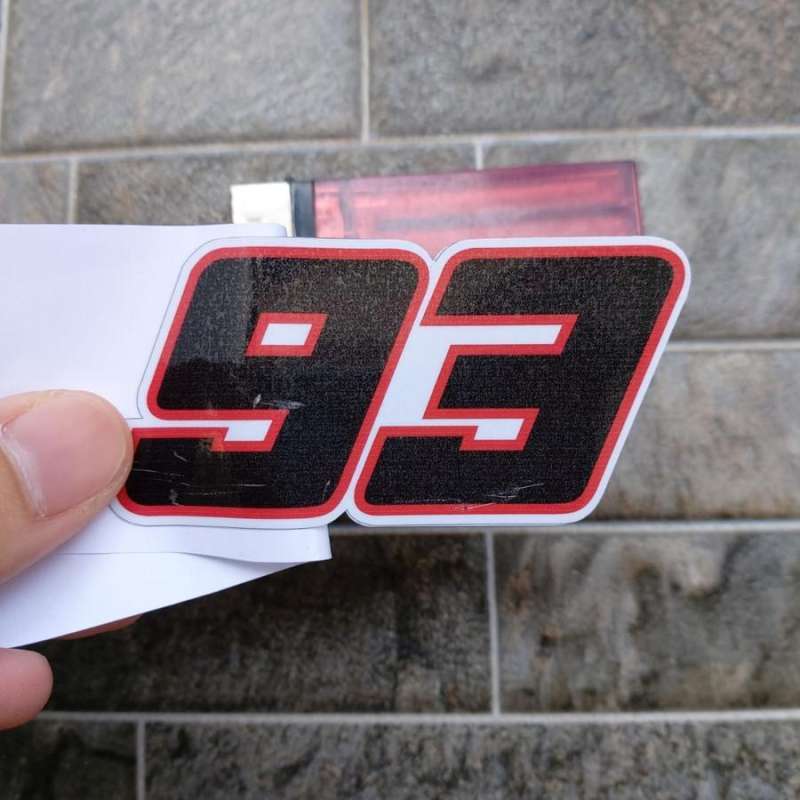 Jual Stiker Vinyl Marquez 93 Moto GP Fans Club Motor HP Sepeda Laptop ...