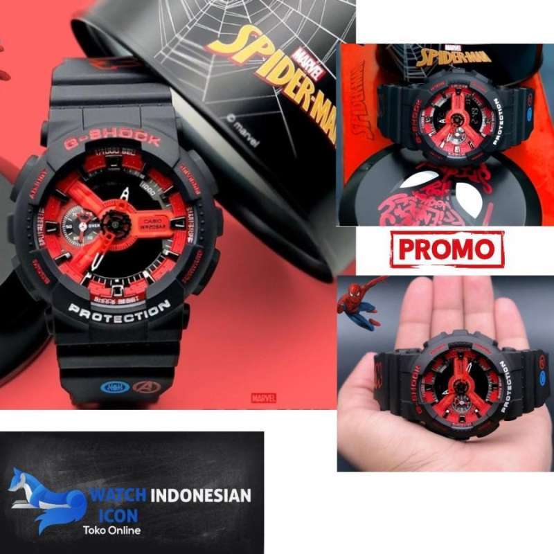 Jual JAM TANGAN PRIA MERK G-SHOCK SPIDER-MAN TYPE GA110 FULLSET di ...