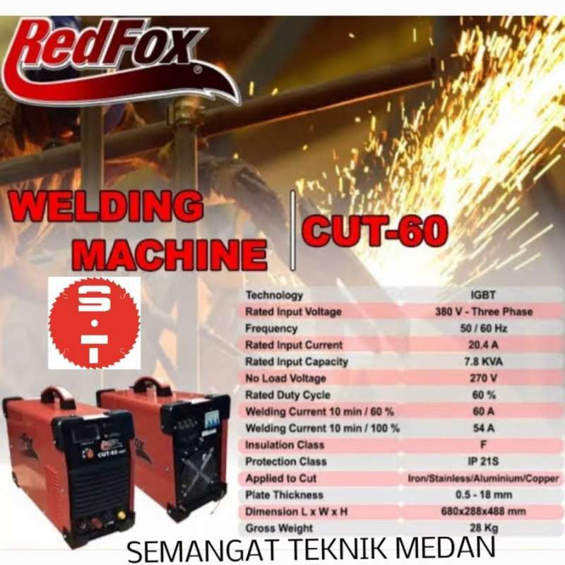 Jual Cut60 Mesin Trafo Las Potong Plasma Cutting Welding Redfox Cut 60 Di Seller Semangat Teknik ...
