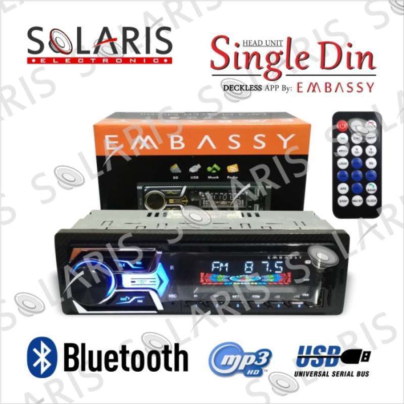 Jual Head Unit Single Din Murah Deckless App Merk Embassy Di Seller ...