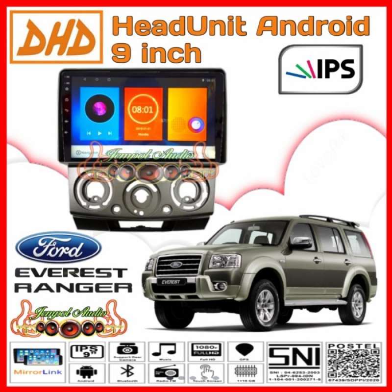 Jual Head Unit Android DHD 9 Inch OEM Ford Ranger/Everest/ Mazda BT-50 ...
