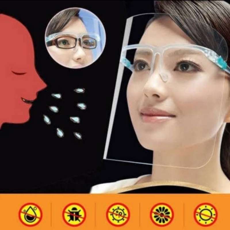Jual Face Shield Kaca Mata / Alat Pelindung Wajah / FaceShield Kacamata ...