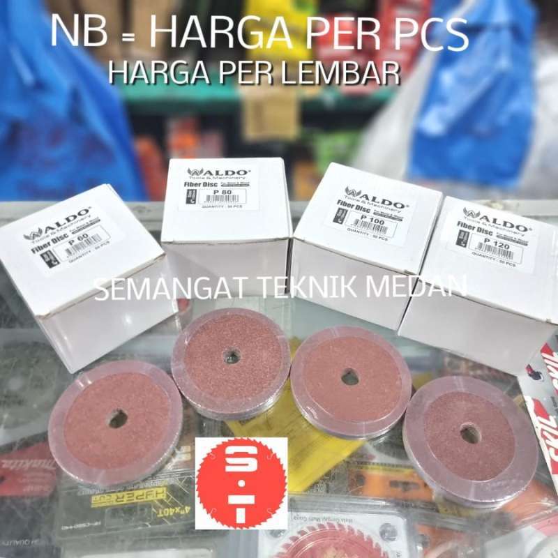 Jual MATA GRENDA GERINDA AMPLAS BULAT KERTAS PASIR FIBER DISC 4 ALDO ...