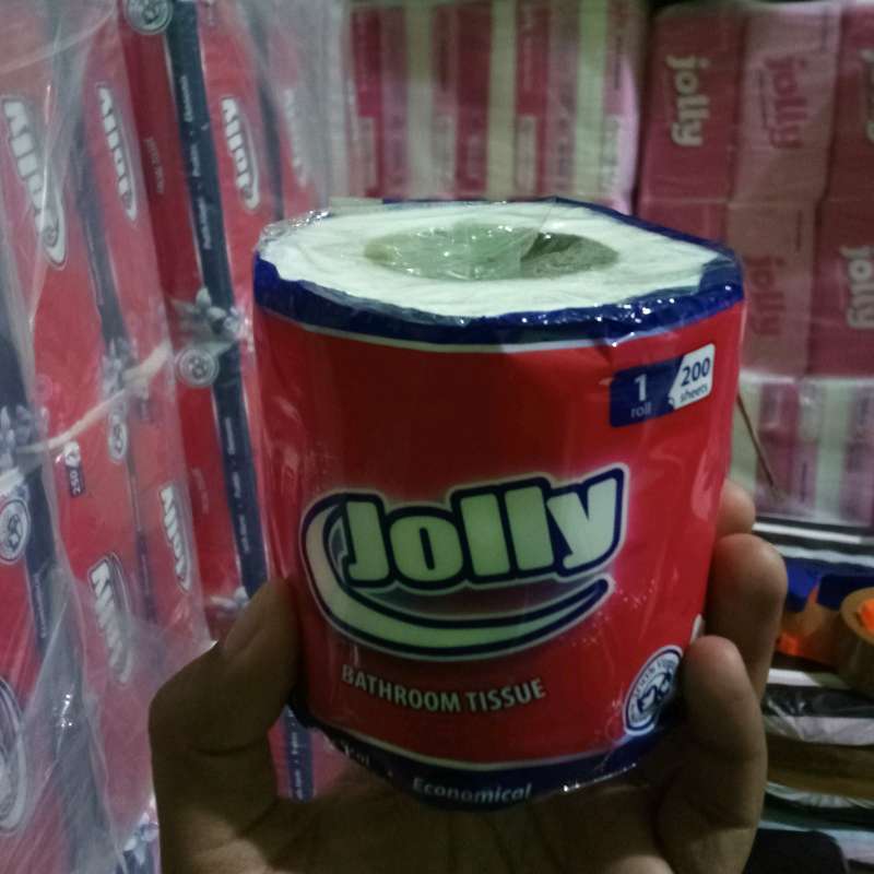 Jual Tisu gulung Jolly roll core bathroom tissue 200 sheets 1 ply di ...