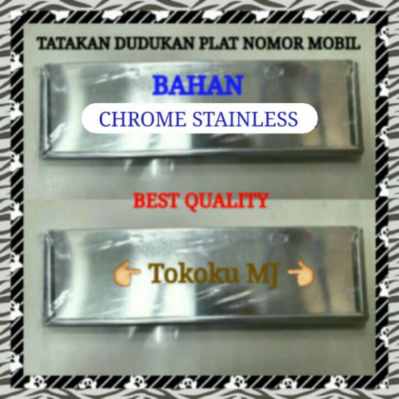 Promo TATAKAN DUDUKAN PLAT NOMOR MOBIL - MODEL SLIP (BAHAN STAINLESS ...