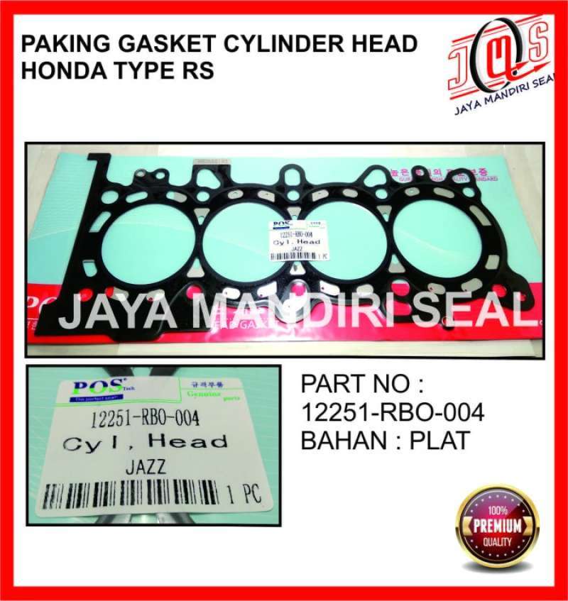 Jual PAKING GASKET CYLINDER KOP HEAD ONLY HONDA MOBILIO JAZZ RS PLAT di Seller Gasta Depn ...