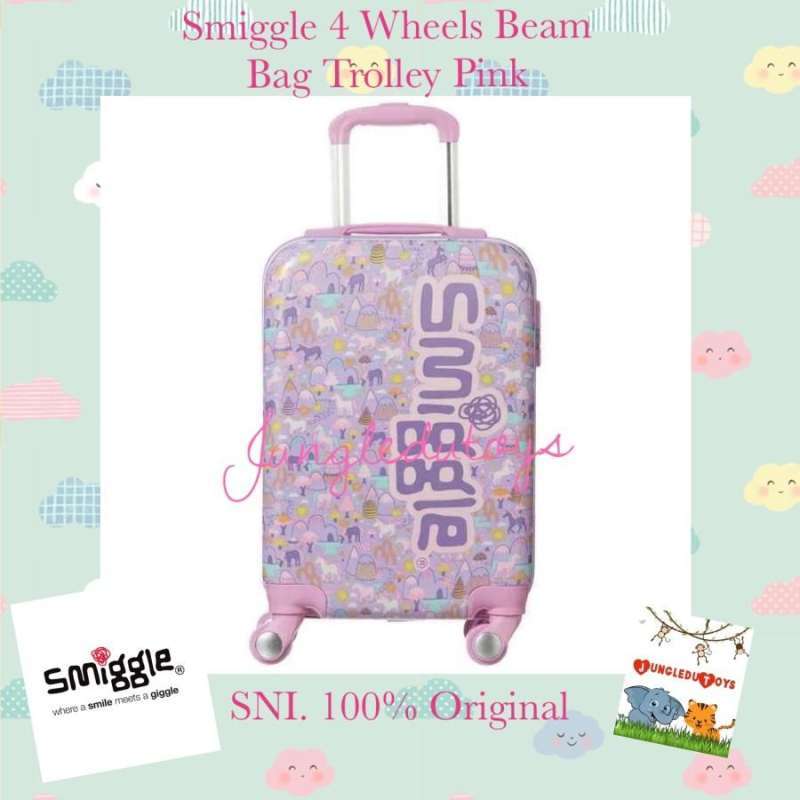 Jual Smiggle Tas Koper Anak 4 Wheels Beam Trolley Bag Pink Original di ...