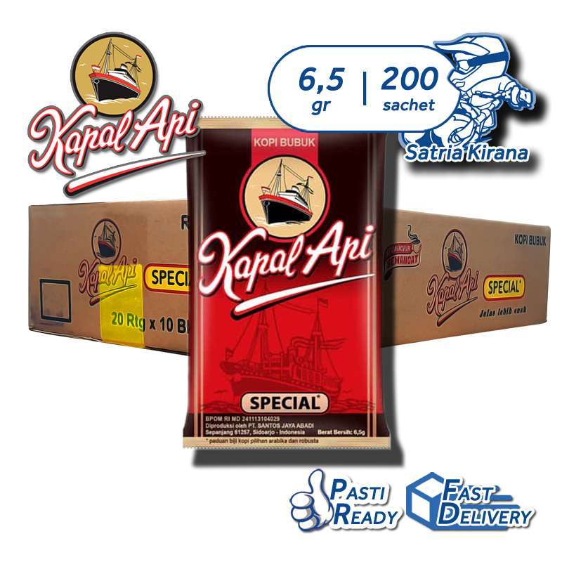 Jual Kapal Api Special [200 sachet x 6,5 gr | 20 Renceng | 1 Dus] Mini ...