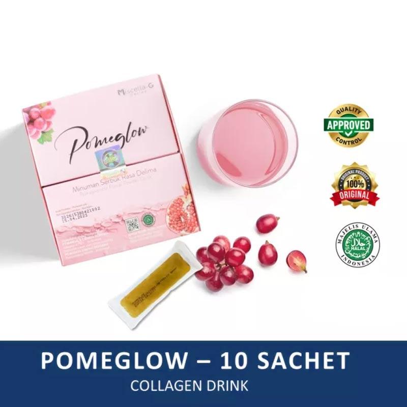 Jual pomeglow collagen drink 1 box isi 10 sachet di Seller ZATI SHOP ...