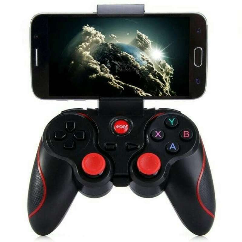 Jual gamepad stick hp wireless bluetooth with holder for Android ios ...