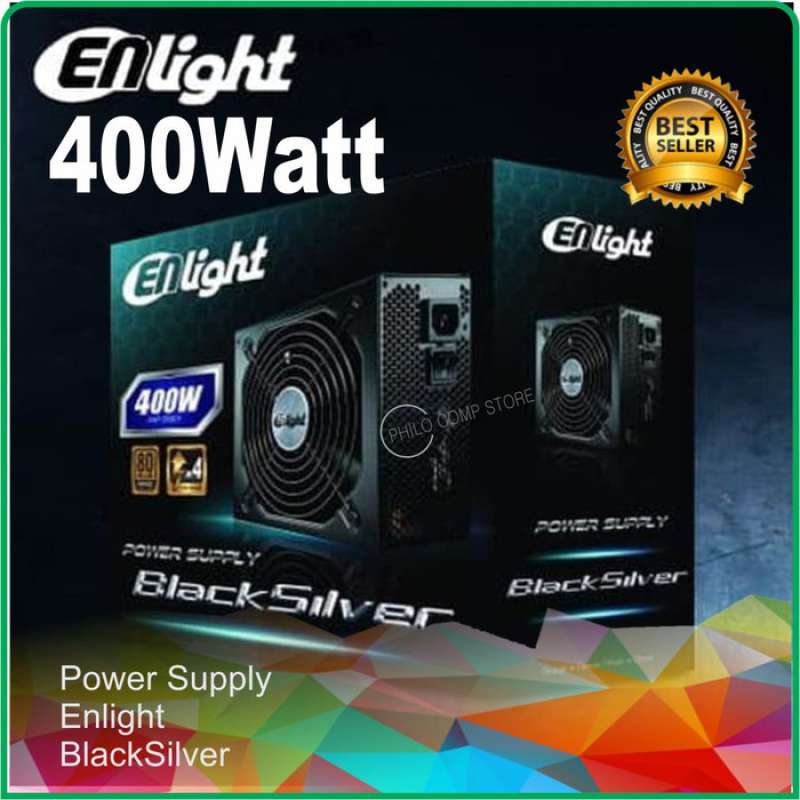Jual Power Supply Enlight 400 Watt Black Silver di Seller Persada ...