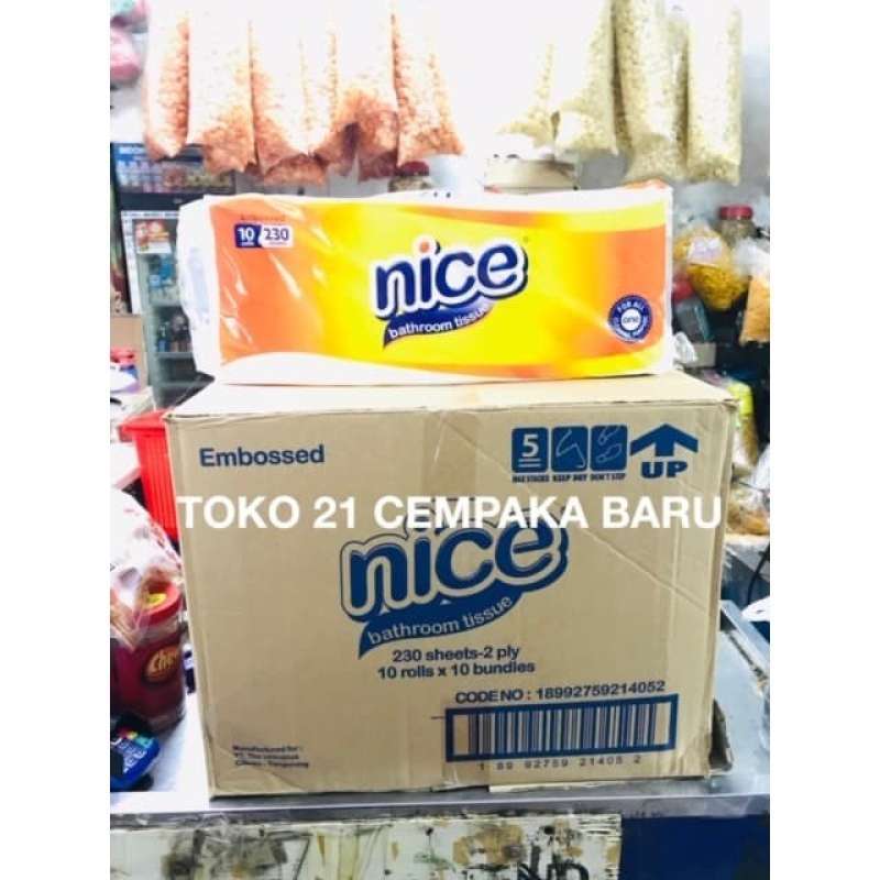 Jual Nice Bathroom Tissue Roll 1 Karton - 10 Bundles X 10 Roll X 230 ...