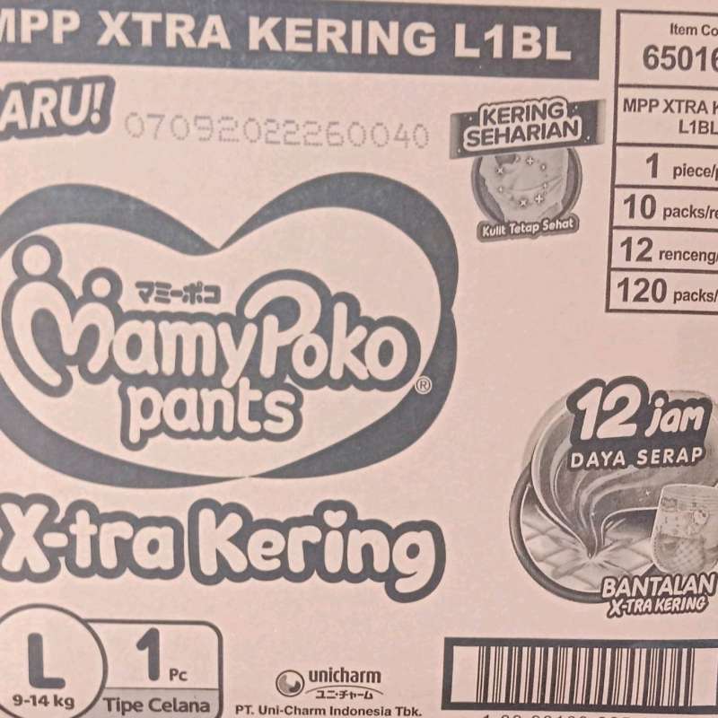 Promo Mamy poko xtra kering standard ukuran L kemasan rencengan ( 1 dus ...