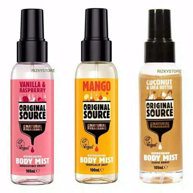Jual Original Source Body Mist Vanilla & Raspberry / Mango 100ml di ...