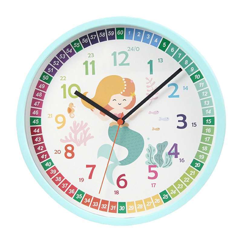 Promo Kids Wall Clock Analog Clocks Teaching Clock for School Classroom ...