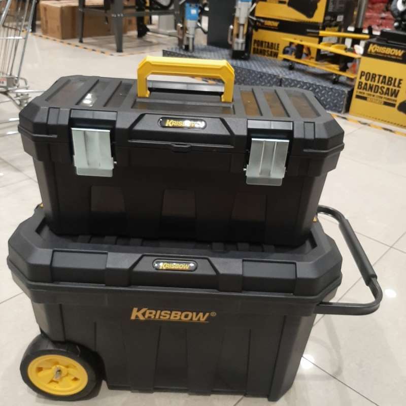 Jual Krisbow Kotak Perkakas Tool box Toolbox Plastik Roller 2in1 di ...