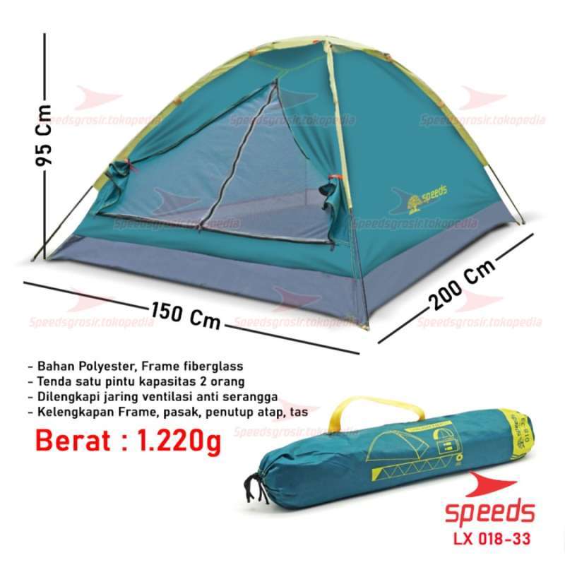 Jual Tenda Camping Buka Otomatis original speeds 2 Orang 018-1 BIRU ...