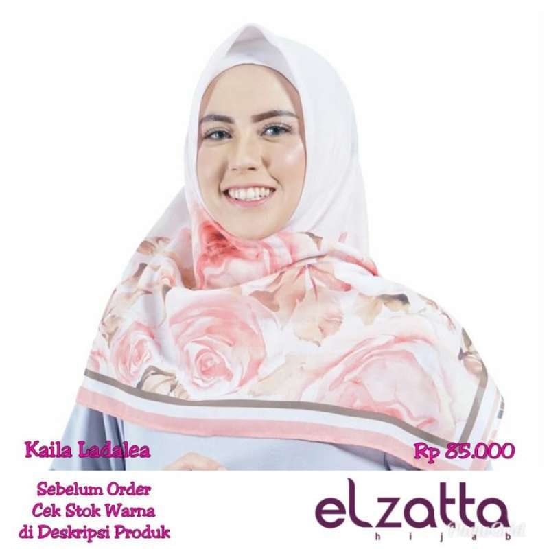 Jual Hijab Kerudung Segi Empat KAILA LADALEA Scarf ELZATTA Original di ...