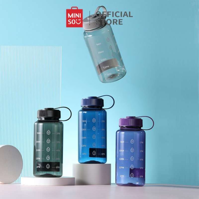 Jual MINISO Botol Minum Tempat Air Plastik 800ml Sport Besar Water ...