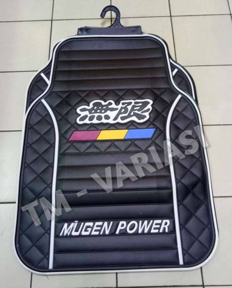 Promo Karpet Mobil Universal Motif Mugen Power List Putih Dasar Hitam ...