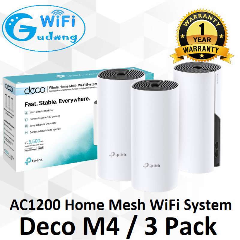 Promo Tp-Link Deco M4 (3-Pack) Ac1200 Whole Home Mesh Wi-Fi System Isi ...