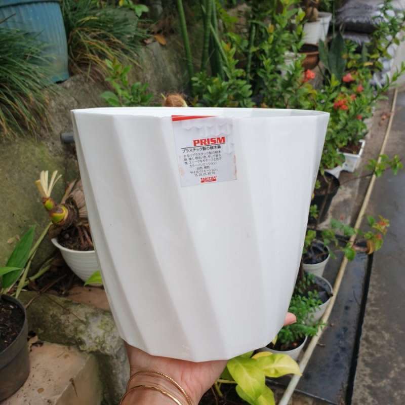 Jual Pot Tanaman Tebal Putih 30 pot bunga buah 30cm pot kebun model ...