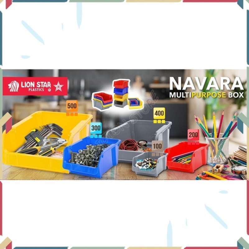 Promo MICTON Lion Star Kotak Penyimpanan Susun Tumpuk Navara Box 500 JX ...