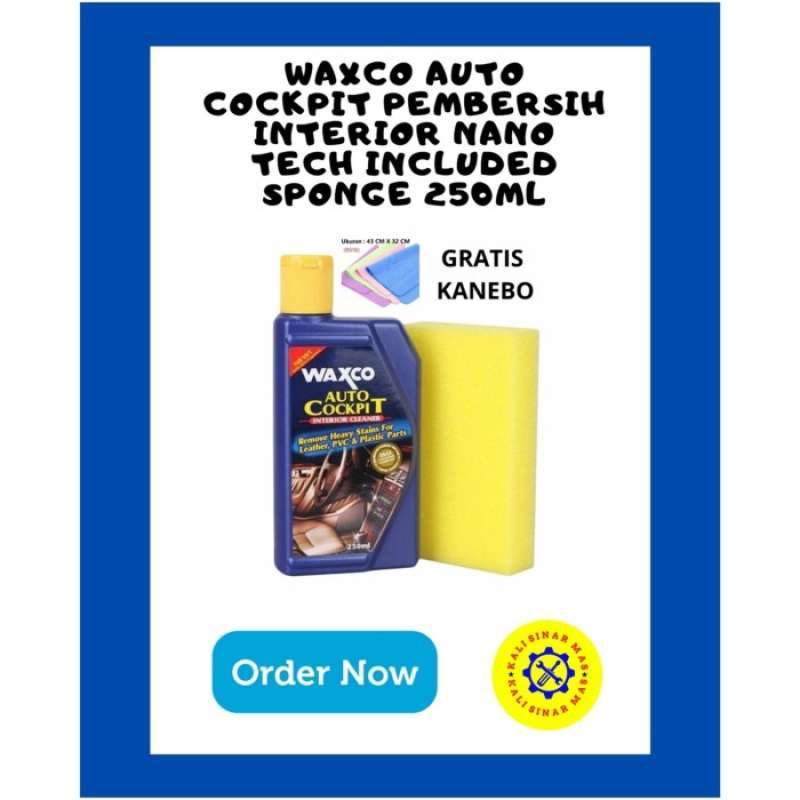 Jual WAXCO AUTO COCKPIT PEMBERSIH INTERIOR NANO TECH INCLUDED SPONGE ...