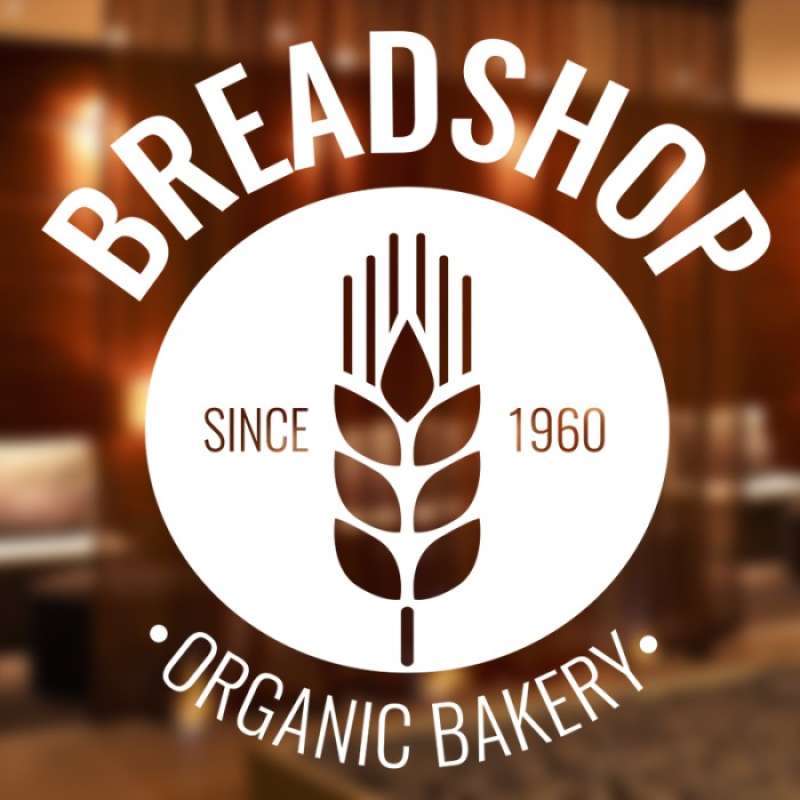 Jual Sticker Custom Teks Logo Toko Roti Bakery 9 Model Stiker Kaca ...