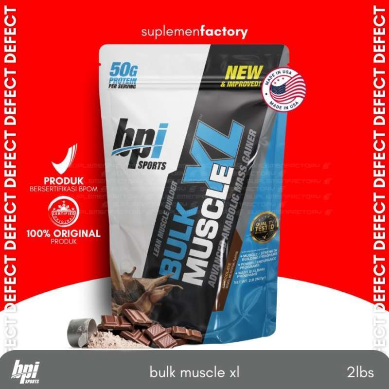 Jual BPI Bulk Muscle XL 2lbs 2 lbs Weight Mass Gainer Defect di Seller ...