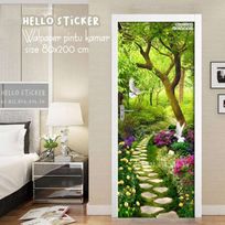 Promo Walpaper Pintu Kamar Size Kualitas Premium Waterproof Size 80X200