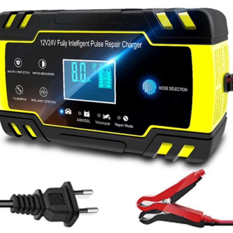 Jual AC adaptor charger aki 10a 12v 24v 140w motor mobil Pulse 150ah ...