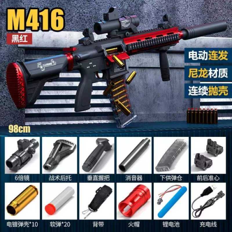 Promo M416 Blowback Elektrick Shell Ejecting mainan dart blaster Soft bullet Diskon 23% di ...