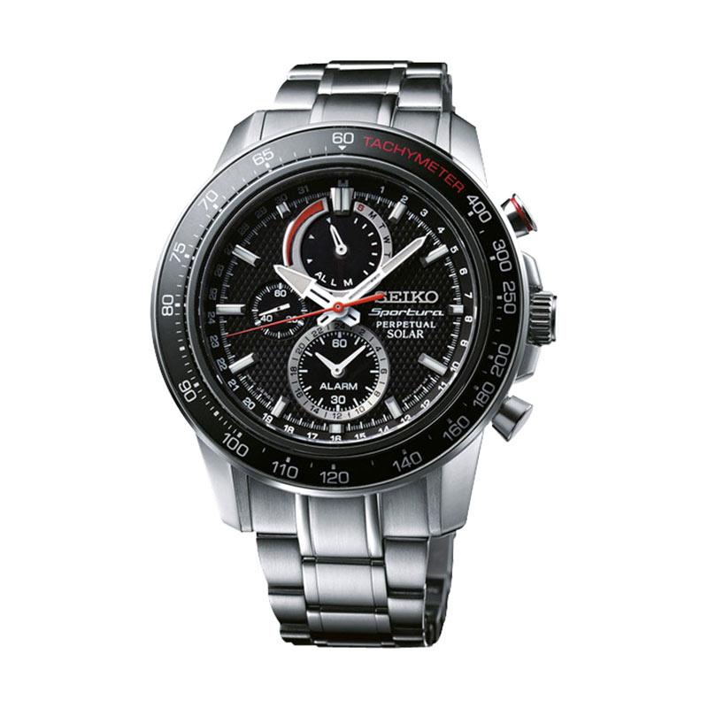 Promo Seiko Sportura Perpetual Solar Chronograph Stainless Steel ...