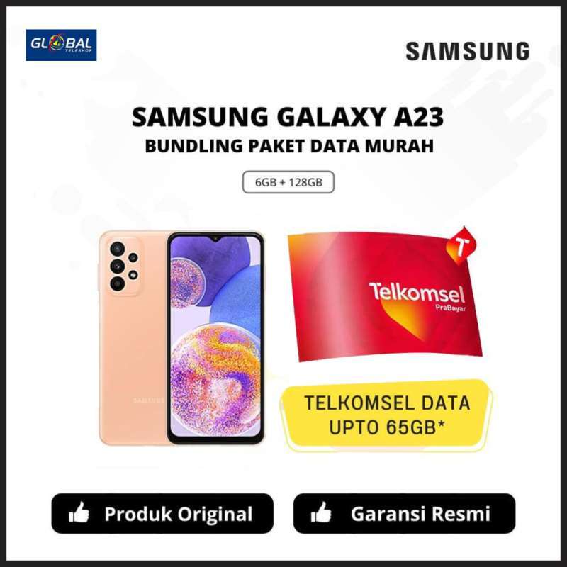 Jual Samsung Galaxy A23 Smartphone [6/128GB] Bundling Paket Data Murah Up To 65GB di Seller ...