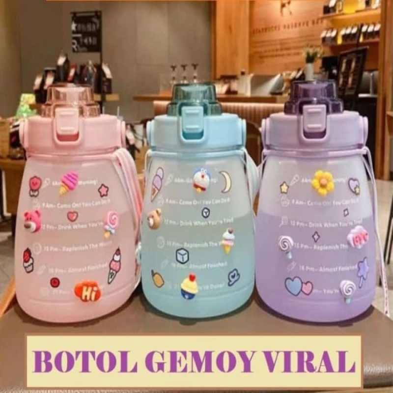 Jual Jual Botol Minum VIRAL Gemoy 1.2 Liter - Botol Motivasi Viral ... Jual Jual Botol Minum VIRAL Gemoy 1.2 Liter - Botol Motivasi Viral ...
