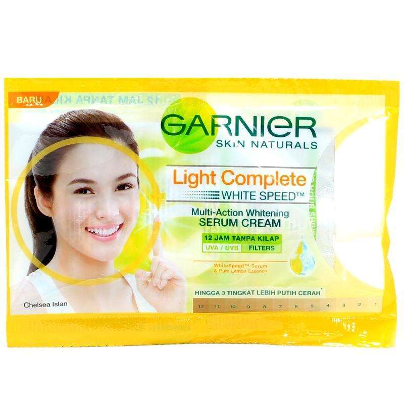 Promo (SACHET) GARNIER Light Complete Whitening Serum Cream UV | Krim ...
