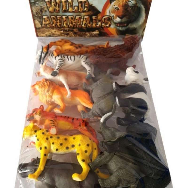 Jual Mainan edukasi wild animal set binatang buas 12 pcs di Seller ...
