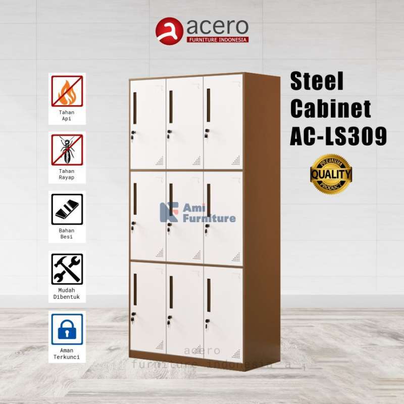 Jual Lemari Locker Besi Murah Locker Cabinet 9 Pintu LOKER AC-LS309 ...