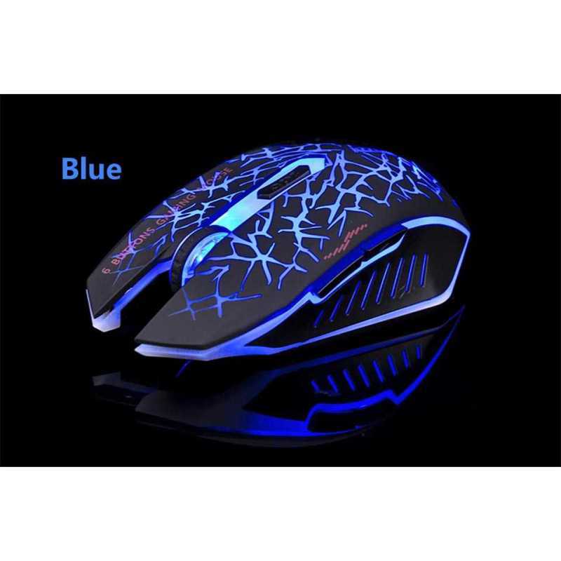 Promo GLO - AZZOR Wireless Gaming Mouse Silent 2400 DPI - M6 Warna Biru ...