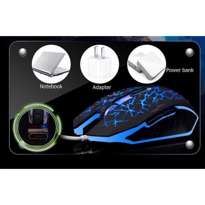 Promo GLO - AZZOR Wireless Gaming Mouse Silent 2400 DPI - M6 Warna Biru ...